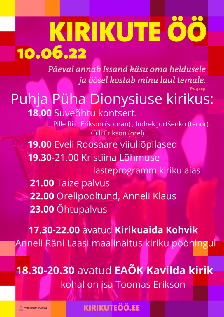 Kirikute Öö Puhjas – EELK PUHJA KOGUDUS